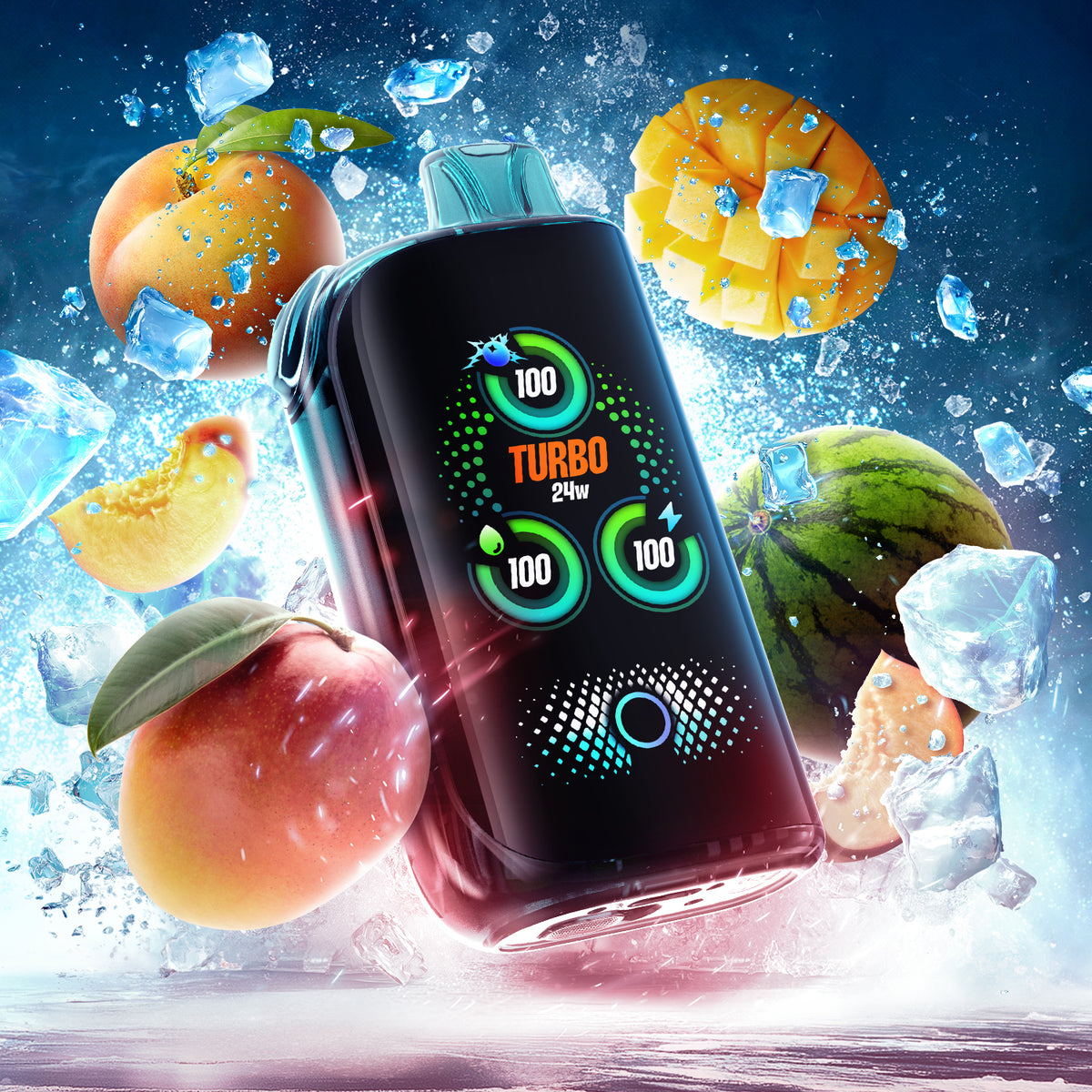 Mango Peach Watermelon Ice - Drip'n Fasta by Envi 30k Rechargeable Dis ...