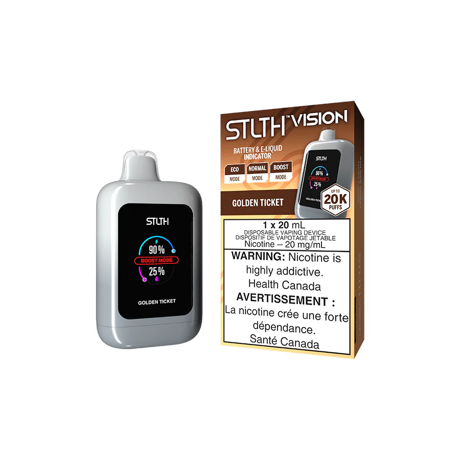Golden Ticket - STLTH Vision 20mL Rechargeable Disposable Vape [Federa ...